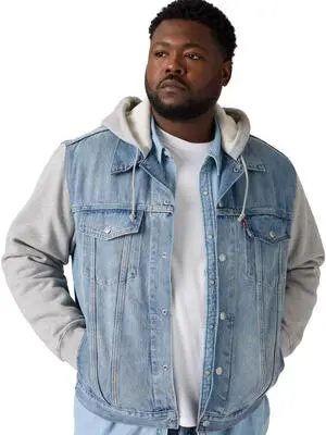 LEVI'S Hybrid Hoodie Trucker Jacket - Blue