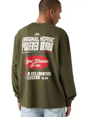 LEVI'S Long Sleeve Graphic Authentic Tee - Green