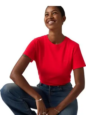 LEVI'S Levi's Classic Cotton Crewneck T-Shirt With Logo Detail Red