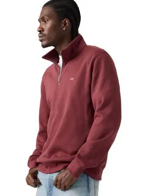 LEVI'S Housemark Quarter Zip Pullover - Red