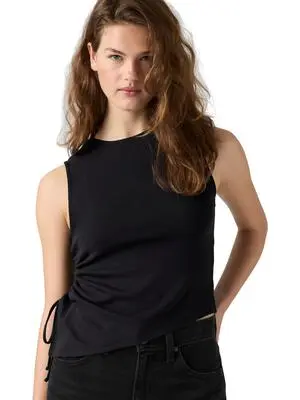 LEVI'S Alila Asymmetrical Sleeveless Top Black