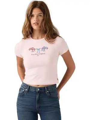 LEVI'S Graphic Hayes Cropped T-shirt - Blue