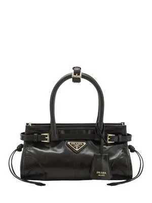 Prada Mini Bonnie Handbag In Selva Green Leather Green