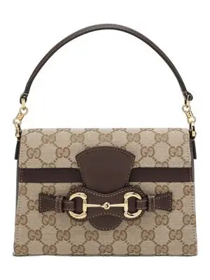 Gucci Duomo Small Top Handle Bag In Gg Fabric - Beige