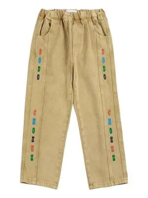 BOBO CHOSES Khaki Cotton Twill Trousers - Beige