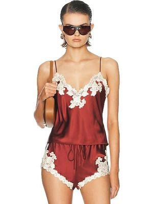 RONNY KOBO Ronny Kobo Ayani Silk Lace Trimmed Top