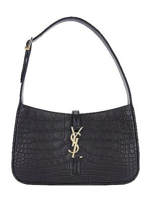 SAINT LAURENT Saint Laurent Le 5 A 7 Alligator Effect Hobo Bag