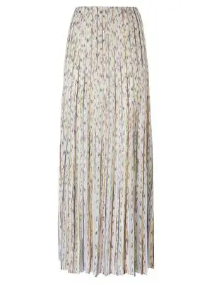 Missoni Flame Ribbed Viscose Long Skirt With Sequins - Multicoloured