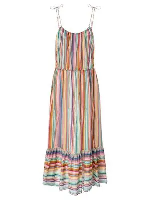 Missoni Long Flounced Cover-up In Zigzag Pattern - Multicoloured
