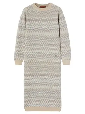 Missoni Wool Dress - Beige& Silver