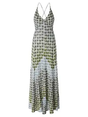 Missoni Long Viscose Lamé Dress With Crossed Straps - Multicoloured