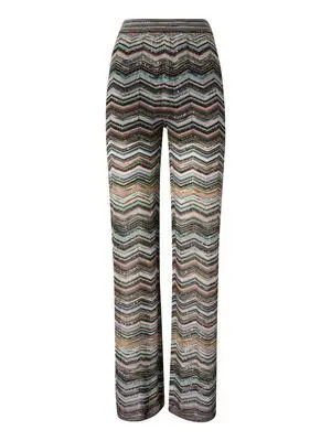 Missoni Chevron Palazzo Trousers With Sequins - Multicoloured