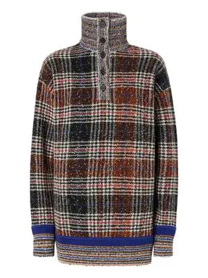 Missoni High-neck Sweater With Check Pattern - Multicoloured