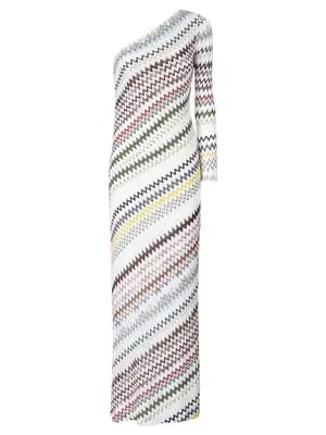 Missoni One-shoulder Viscose And Cotton Gown - Multicoloured