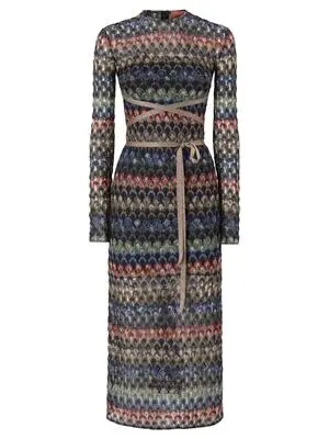 Missoni Midi Dress With Back Cut-out Detail - Multicoloured