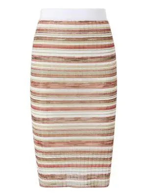 Missoni Ribbed Striped Viscose-blend Midi Skirt - Multicoloured