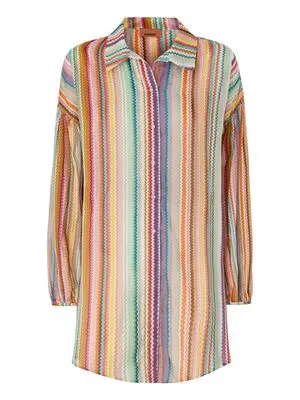 MISSONI Missoni Cotton And Silk Zigzag Pattern Shirt