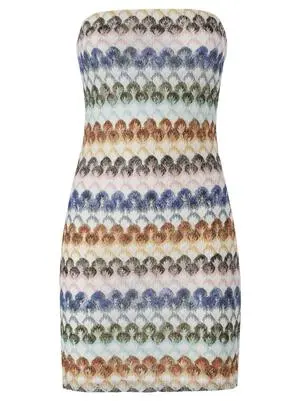 Missoni Bustier Mini Dress With Lace Motif - Multicoloured