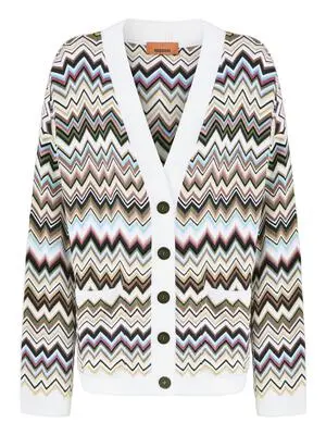 Missoni Oversized Wool And Viscose Zig Zag Cardigan - Multicoloured
