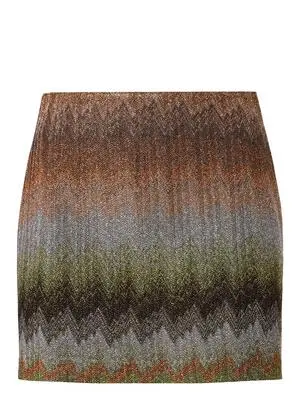 Missoni Viscose Lamé Snake-pattern Mini Skirt - Multicoloured