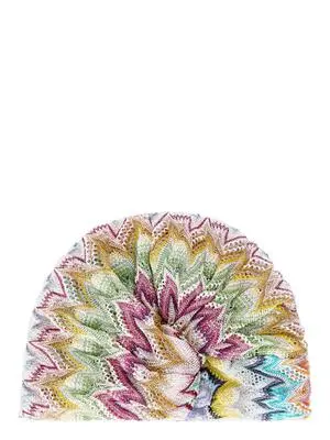 Missoni Zig Zag Viscose-blend Lamé Turban - Multicoloured