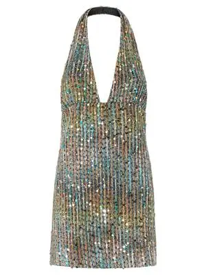 Missoni Mini Dress With Open Back And Sequin Appliqu - Multicoloured