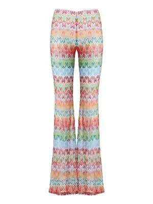 Missoni Flared Trousers In Floral-pattern Viscose - Multicoloured