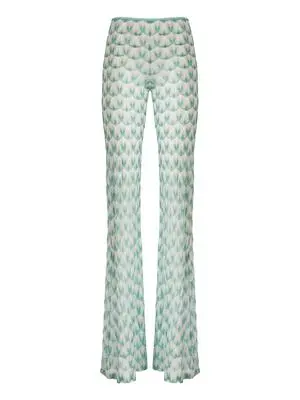 Missoni Flared Trousers In Floral-pattern Viscose - Multicoloured