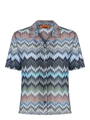 Missoni Snake-pattern Viscose Bowling Shirt - Multicoloured