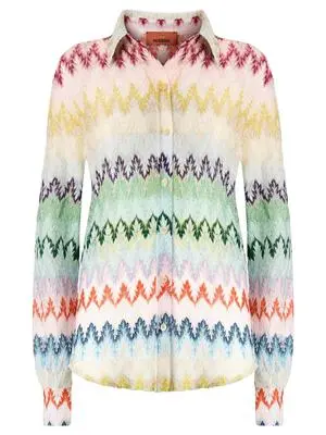Missoni Shirt In Viscose Blend With Lace Motif - Multicoloured