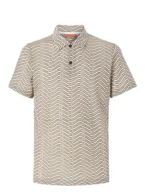 Missoni Viscose And Cotton Polo Shirt With Greek Key Motif - Multicoloured