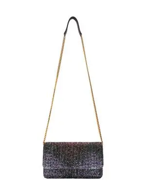 Missoni Leather And Sequined Wallet On Chain - Multicoloured