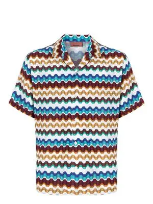 Missoni Viscose Bowling Shirt With Greek Key Print - Multicoloured
