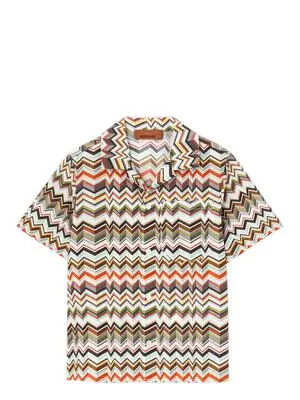 Missoni Pure Cotton Zig Zag Motif Shirt - Multicoloured