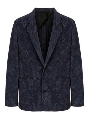 Missoni Cotton And Viscose Zig Zag Blazer - Multicoloured