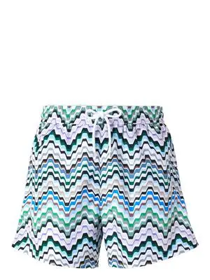 Missoni Printed Swim Shorts With Pockets - Multicoloured