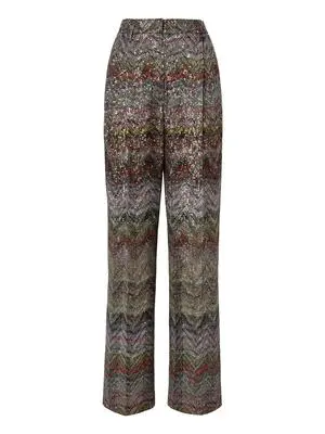 Missoni Wide Leg Pants With Zigzag Pattern - Multicoloured