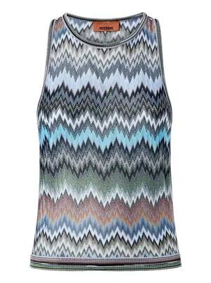 Missoni Viscose Snake-pattern Chevron Top - Multicoloured