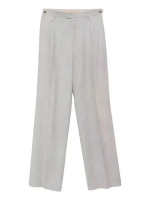 BERWICH Pleated Wool Trousers - Grey