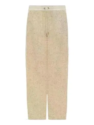 Moncler Bouclé-knit Wide-leg Trousers - Neutrals