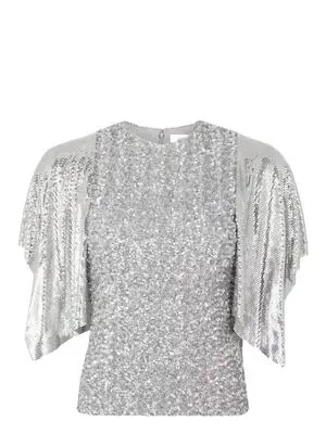 Rabanne Sequin-embellished Blouse - Silver