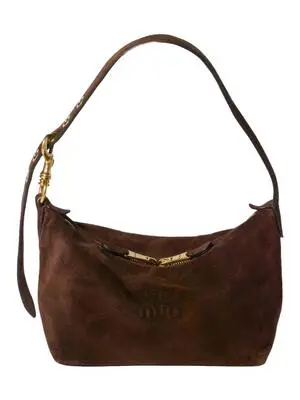 Miu Miu Spirit Suede Bag - Brown