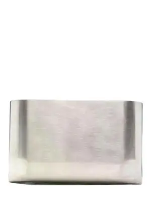 Rick Owens Sculptural Brushed-finish Clutch Bag - Silver