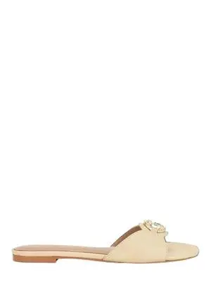 Guess Logo-plaque Flat Sandals - Neutrals
