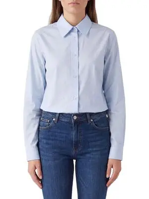BURBERRY Burberry Slim Fit Cotton Shirt With French Collar And Curved Hem
