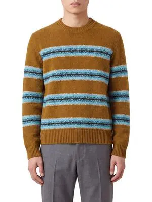 Dries Van Noten Multi-stripe Wool Crewneck Sweater - Red