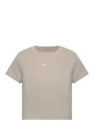 Nike Chill Logo-embroidered Cropped T-shirt - Neutrals