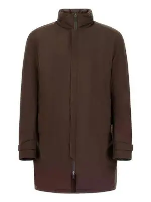 Herno Windstopper Hooded Raincoat - Brown