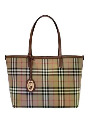 Burberry Small Check Tote Neutrals