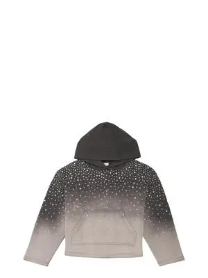 Monnalisa Degradé Rhinestone-embellished Sweatshirt - Grey